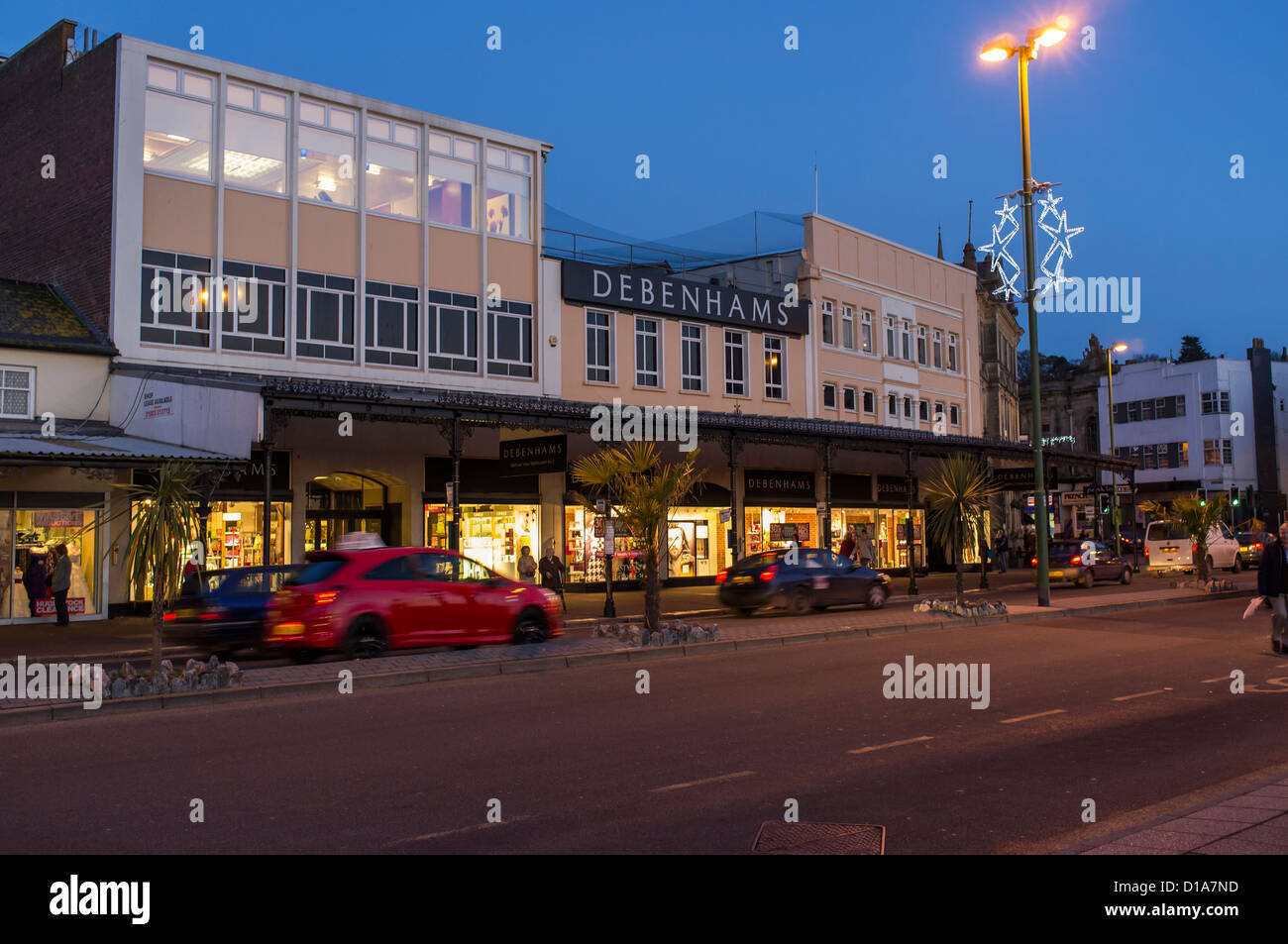 Torquay, Devon, England. November 2012. Debenhams Department Store in ...