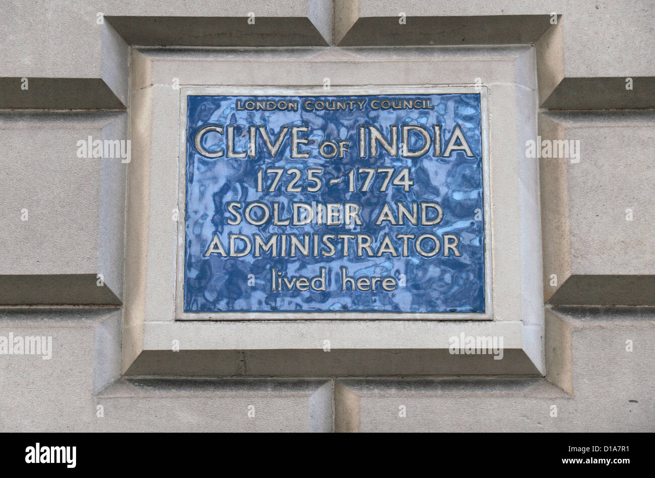 The blue plaque for Clive of India, 45 Berkeley Square, in Mayfair ...