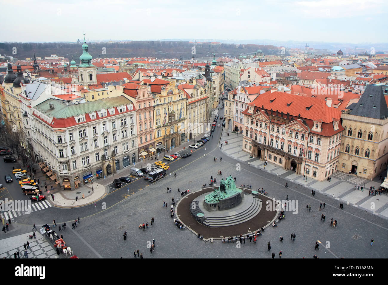 Aerial view of old town square, Prague, Czech Republic Stock Photo - Alamy