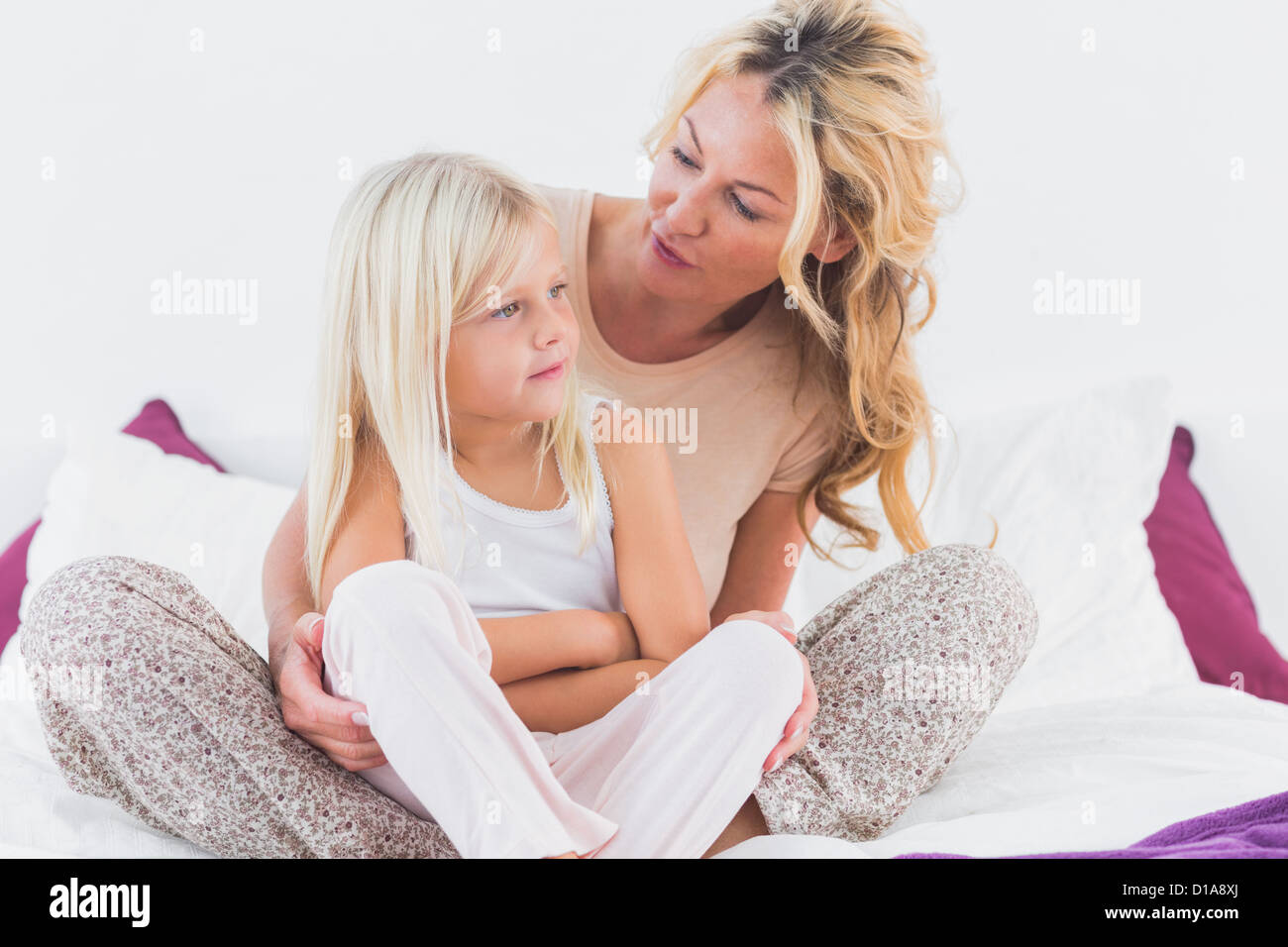 Mother and her daughter talking Stock Photo - Alamy