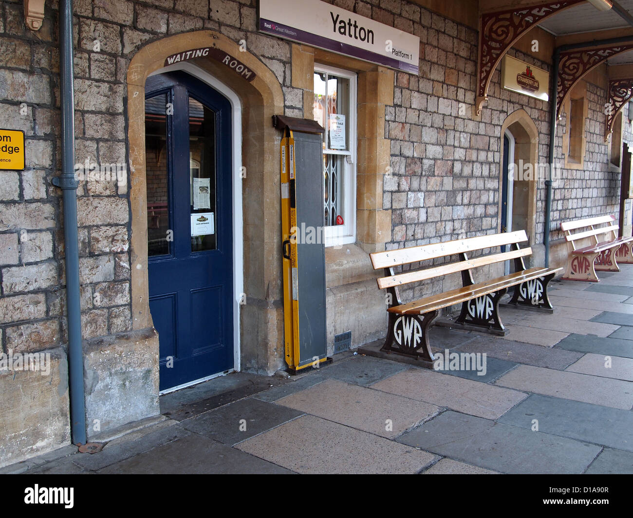 Small country railway station in Yatton, North Somerset, England, UK ...