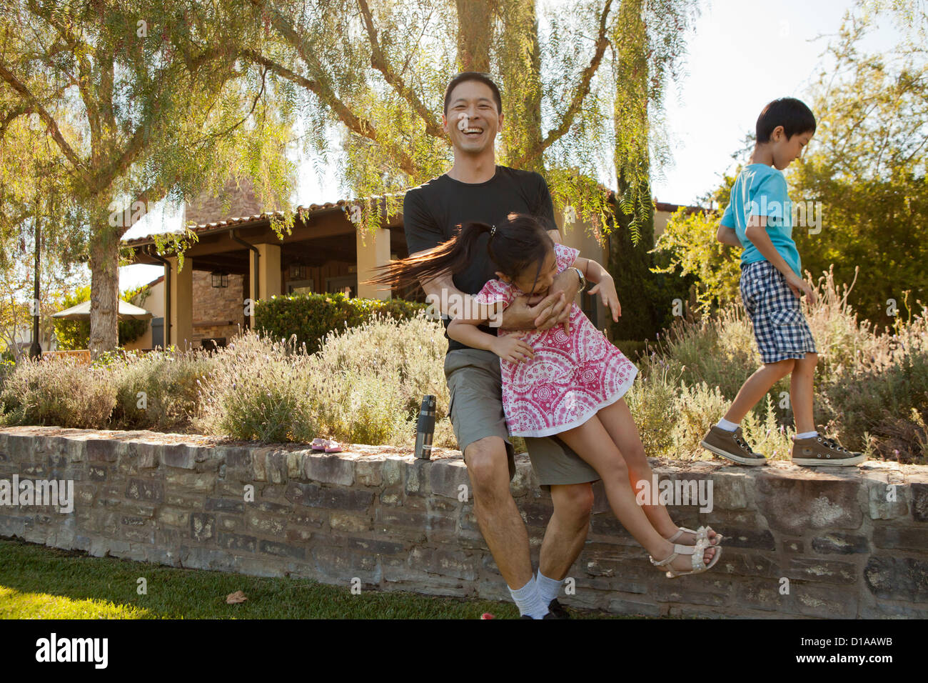 Family having fun together Stock Photo - Alamy