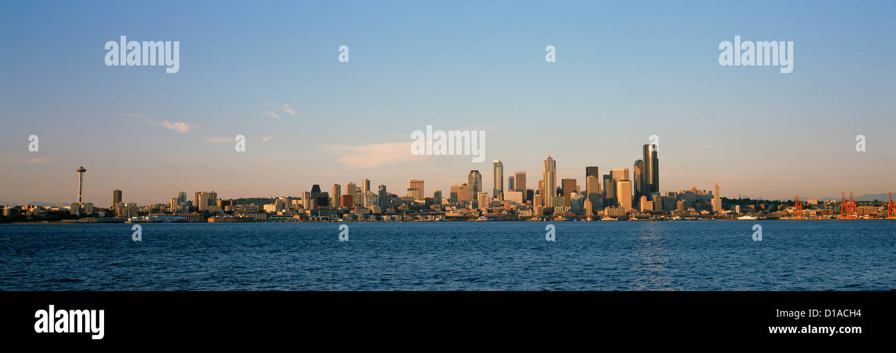Seattle, Washington State, USA - Downtown City Skyline across Elliott ...