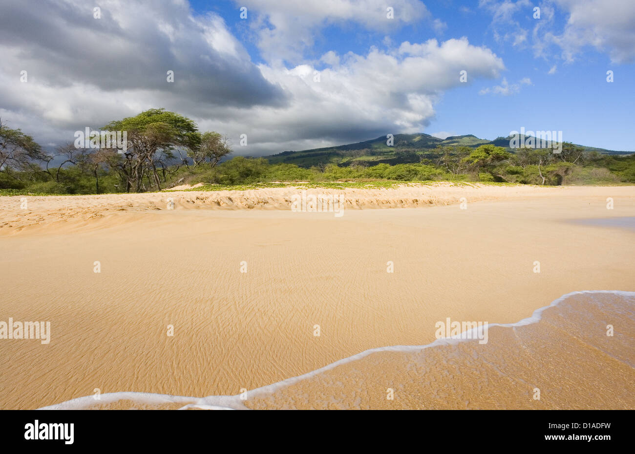 USA, Hawaii, Maui, View of Oneloa or Big Beach; Makena State Park Stock ...