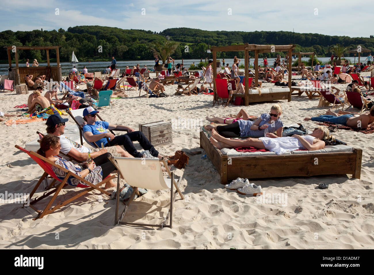 Seaside beach baldeneysee in essen hi-res stock photography and images ...
