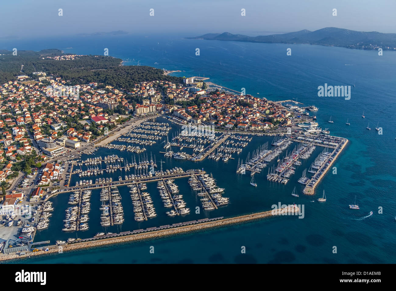 Aerial view touristic town biograd hi-res stock photography and images ...