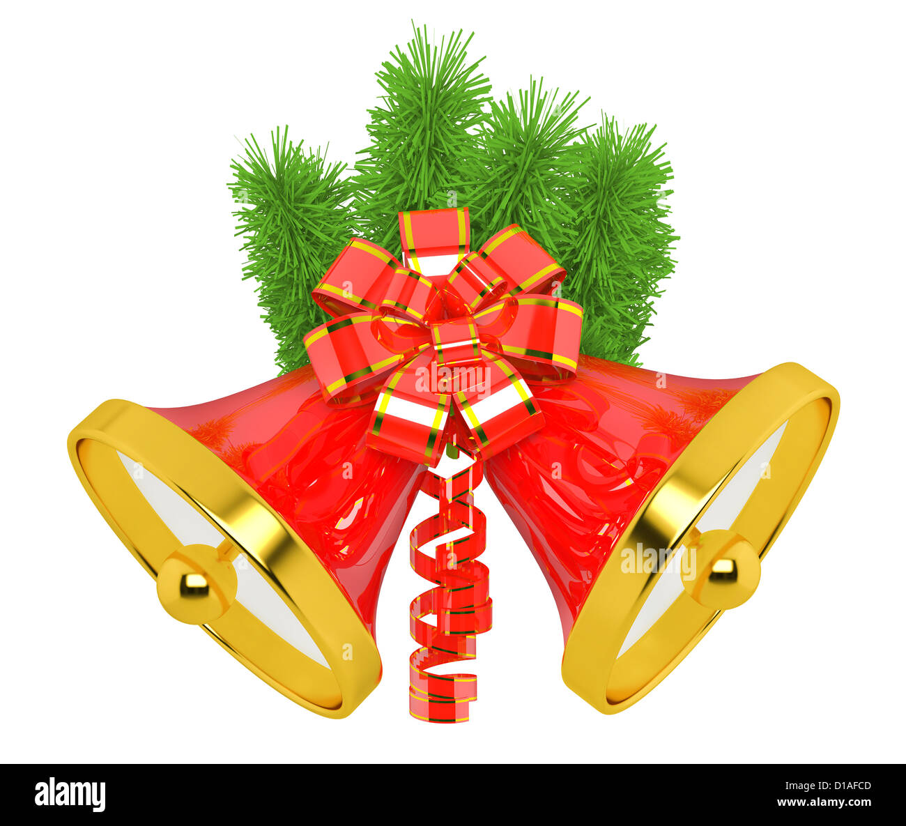 christmas bells with christmas tree Stock Photo - Alamy