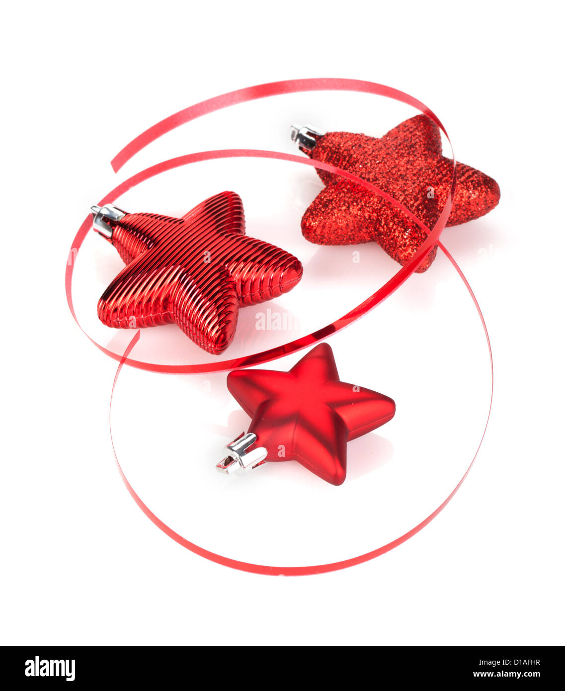 Christmas star shaped decoration. Isolated on white background Stock ...