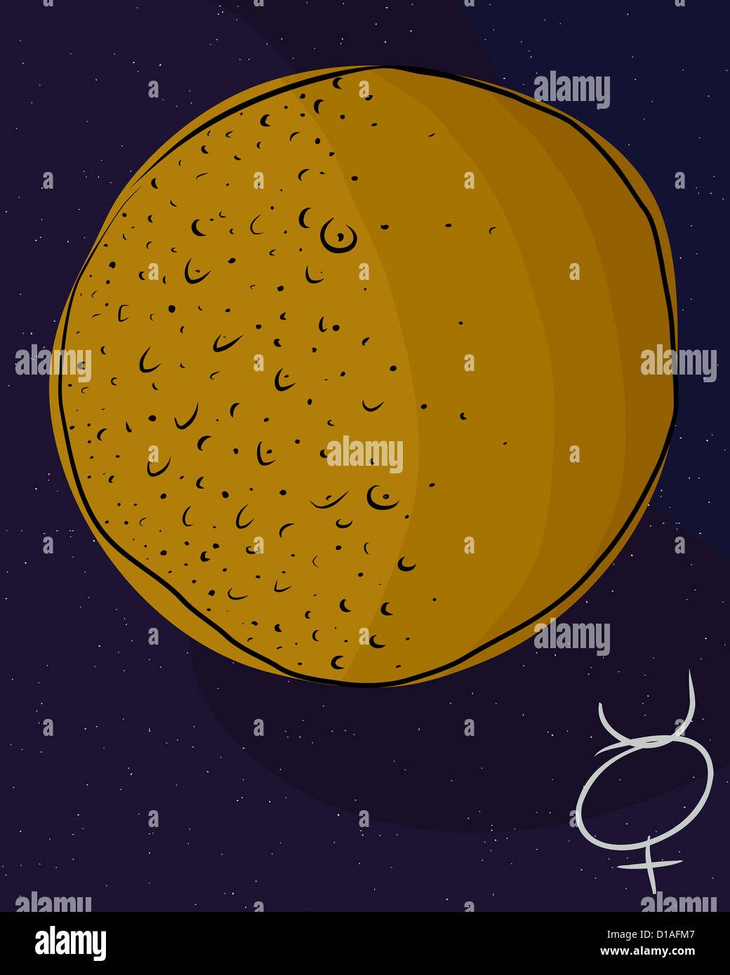 Color sketch of the planet Mercury in outer space Stock Photo - Alamy