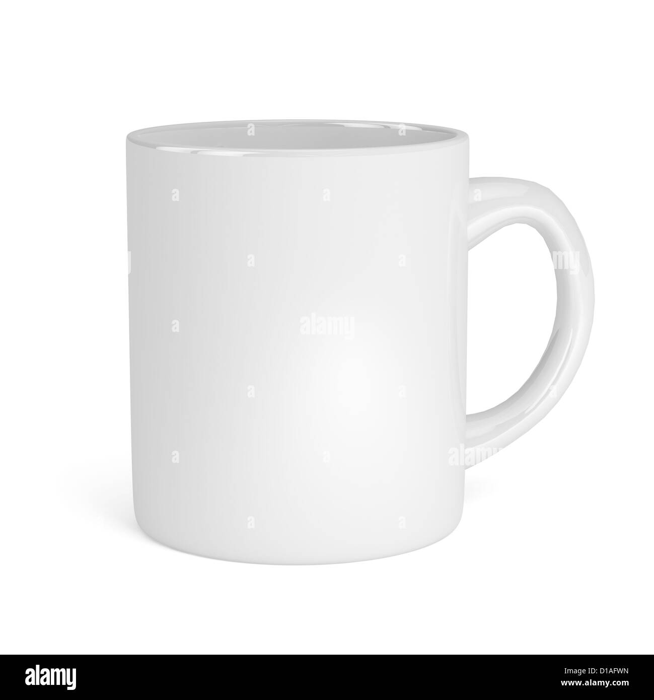 White cup isolated on white background Stock Photo - Alamy