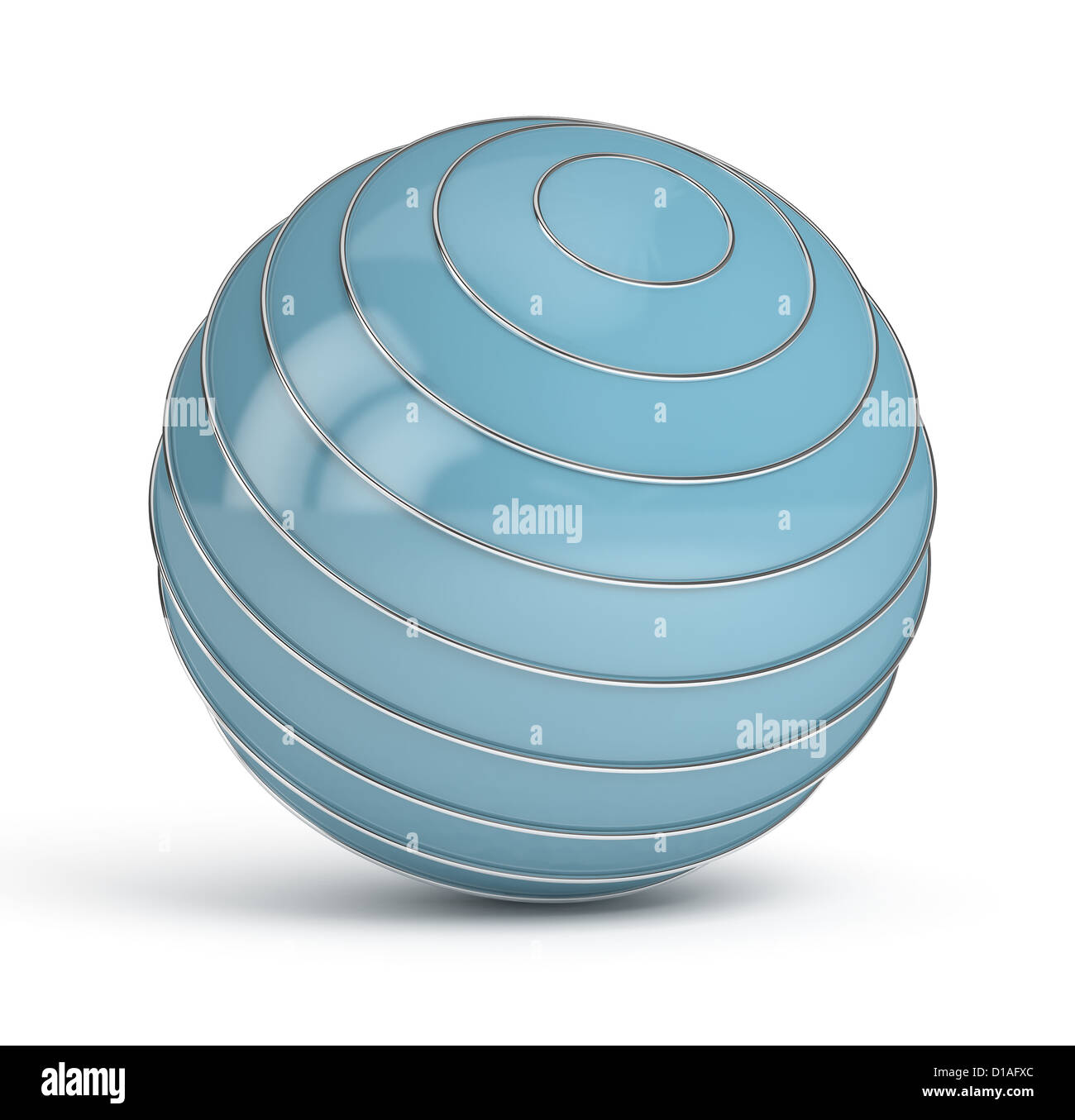 Blue Sphere on white background Stock Photo - Alamy