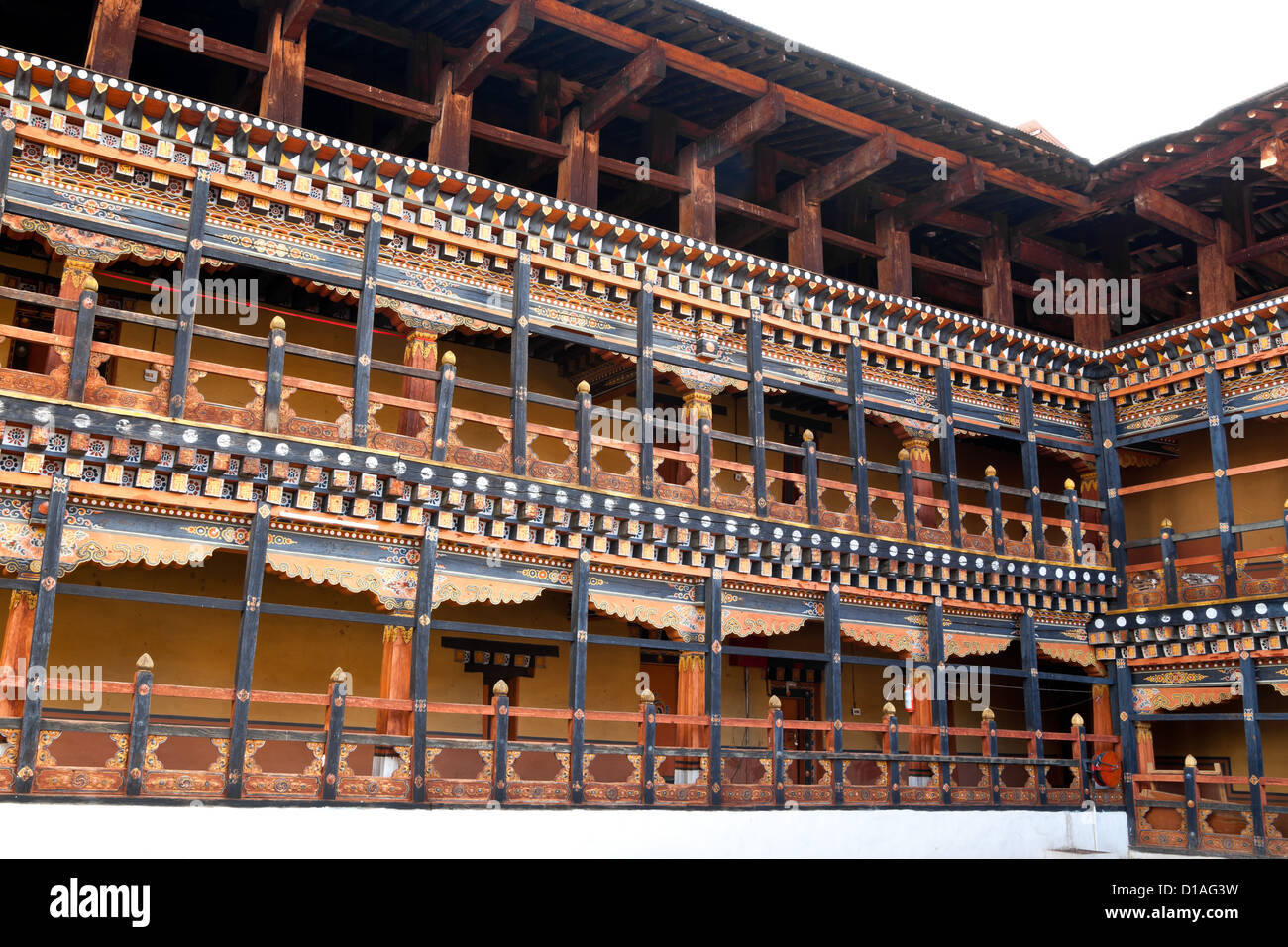 inside the paro dzong, paro, bhutan Stock Photo - Alamy