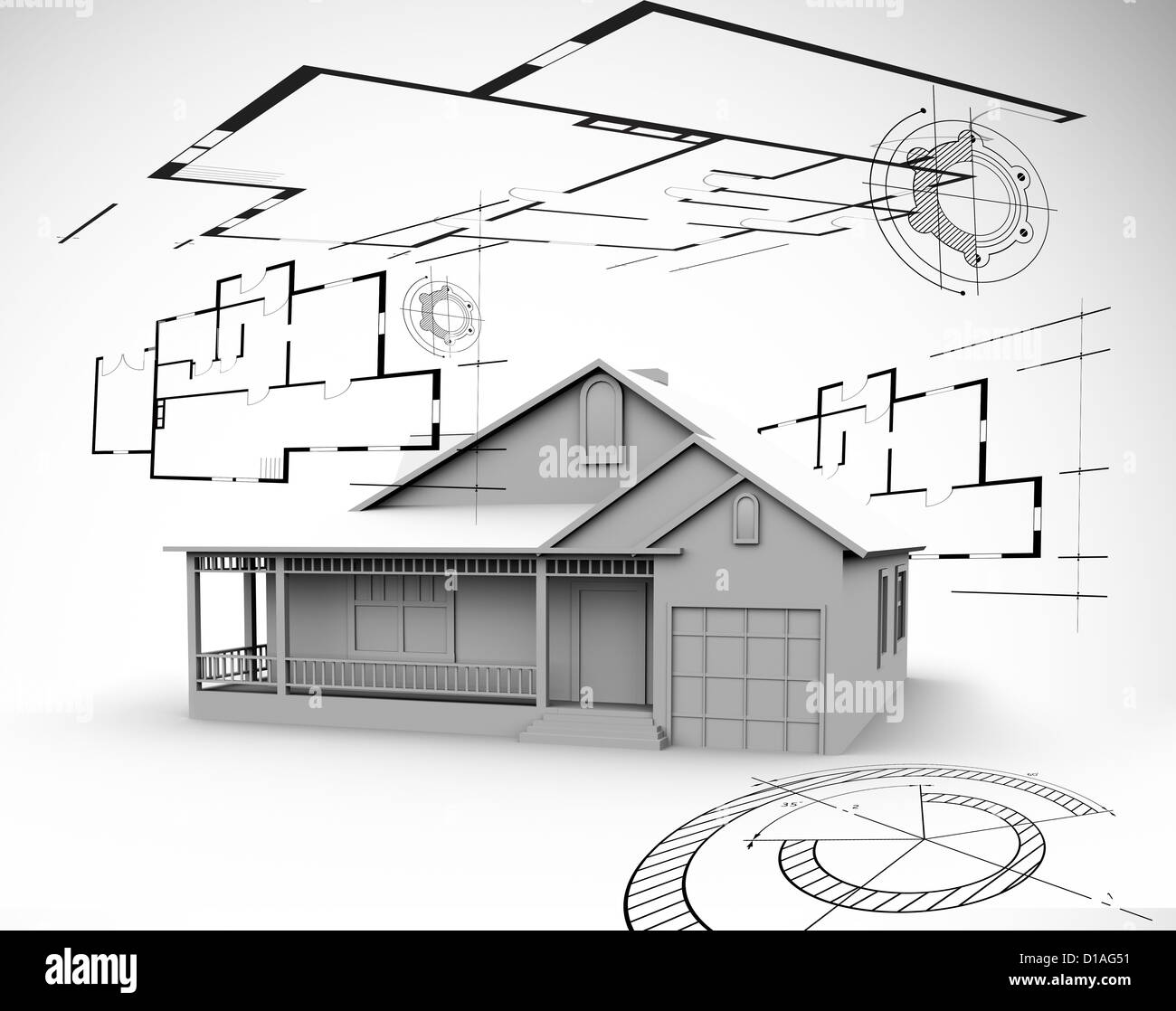 House plans drawing hi-res stock photography and images - Alamy