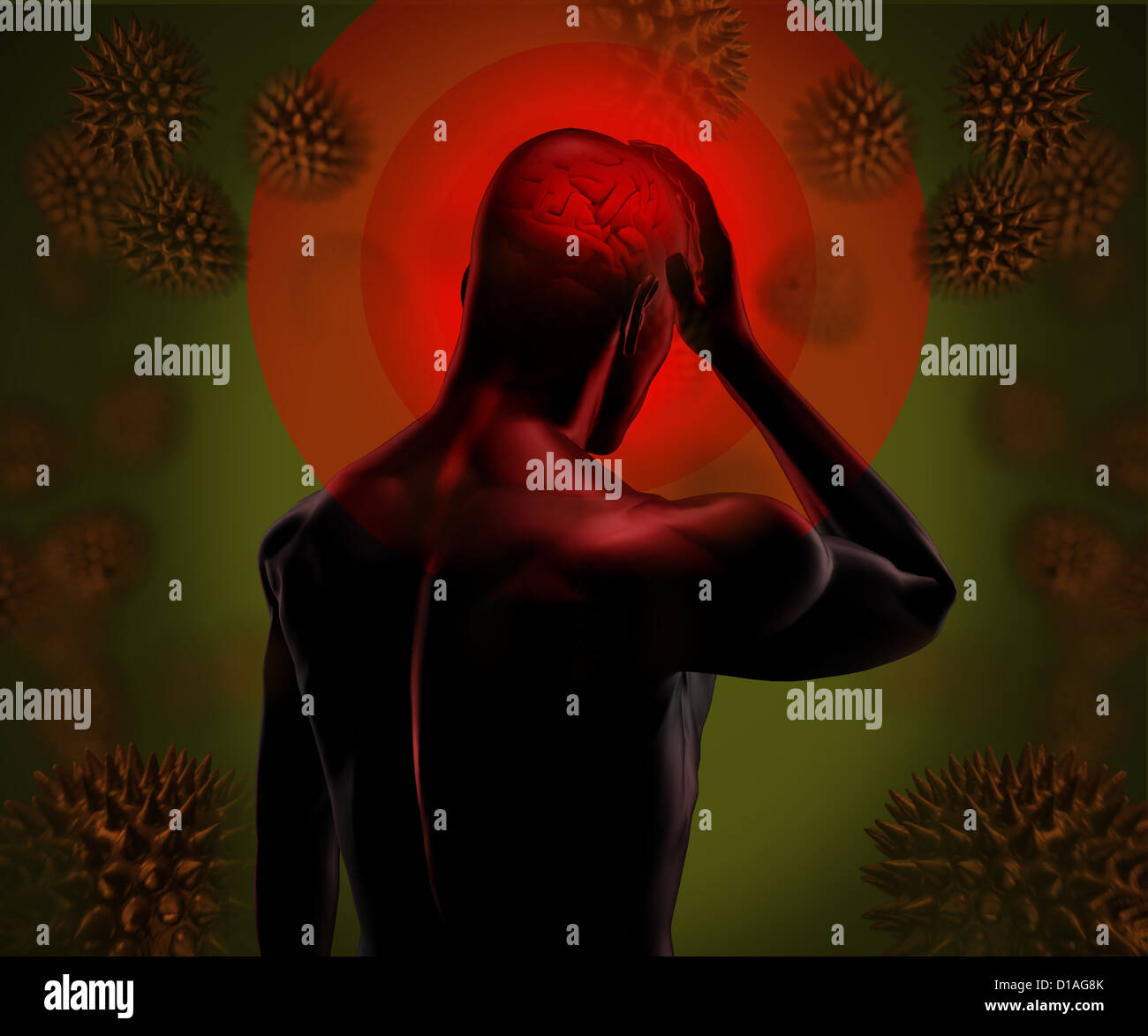 3d headache hi-res stock photography and images - Alamy