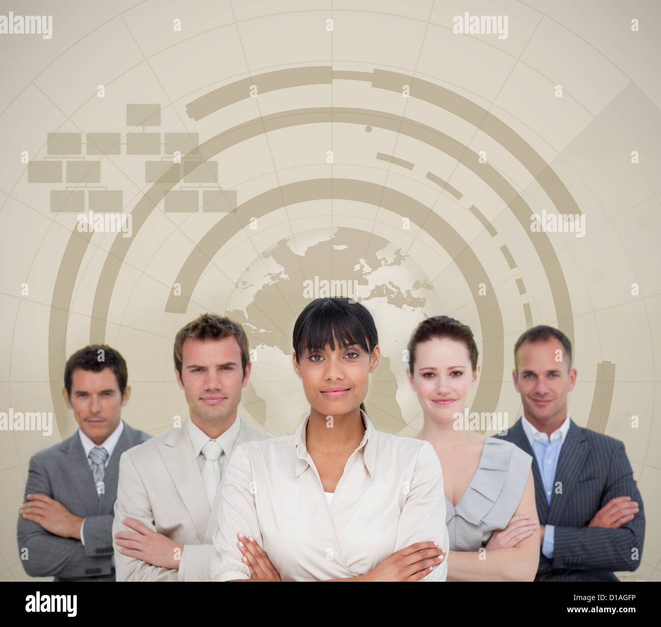 Business team looking camera globe hi-res stock photography and images ...