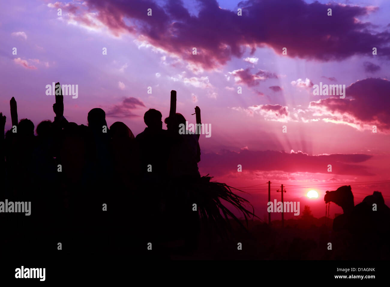 Multi colored desert sunset hi-res stock photography and images - Alamy