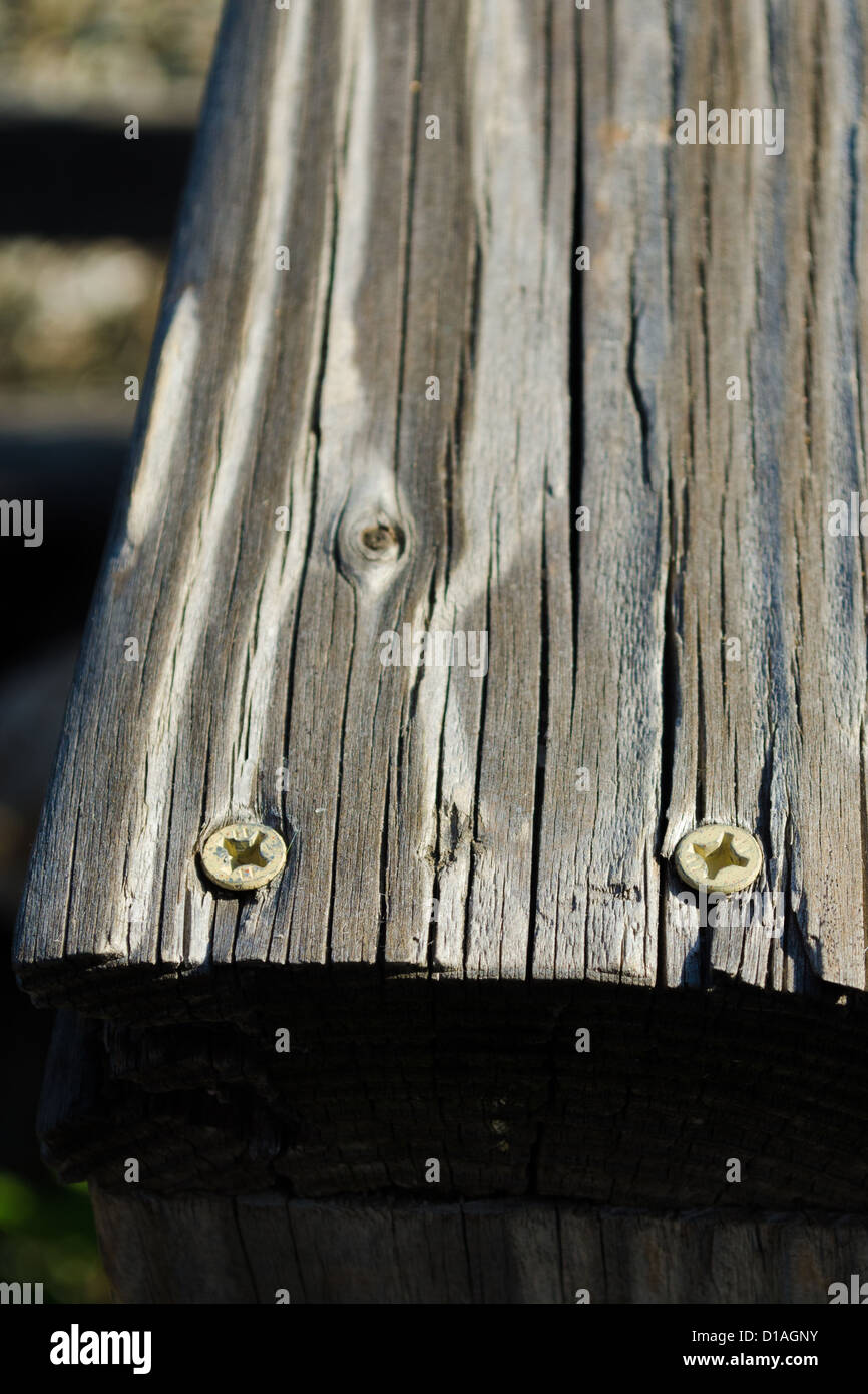wooden gate detail Stock Photo - Alamy