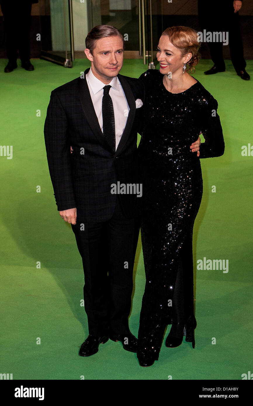Martin Freeman and Amanda Abbington attends the Royal Film premiere of ...