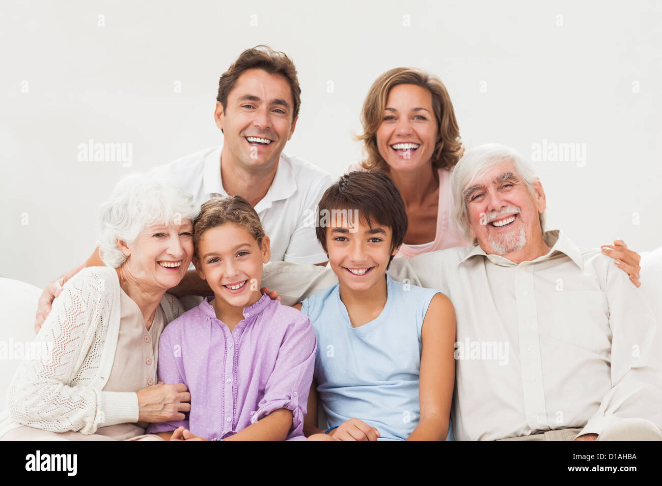 Extended family portrait Stock Photo - Alamy