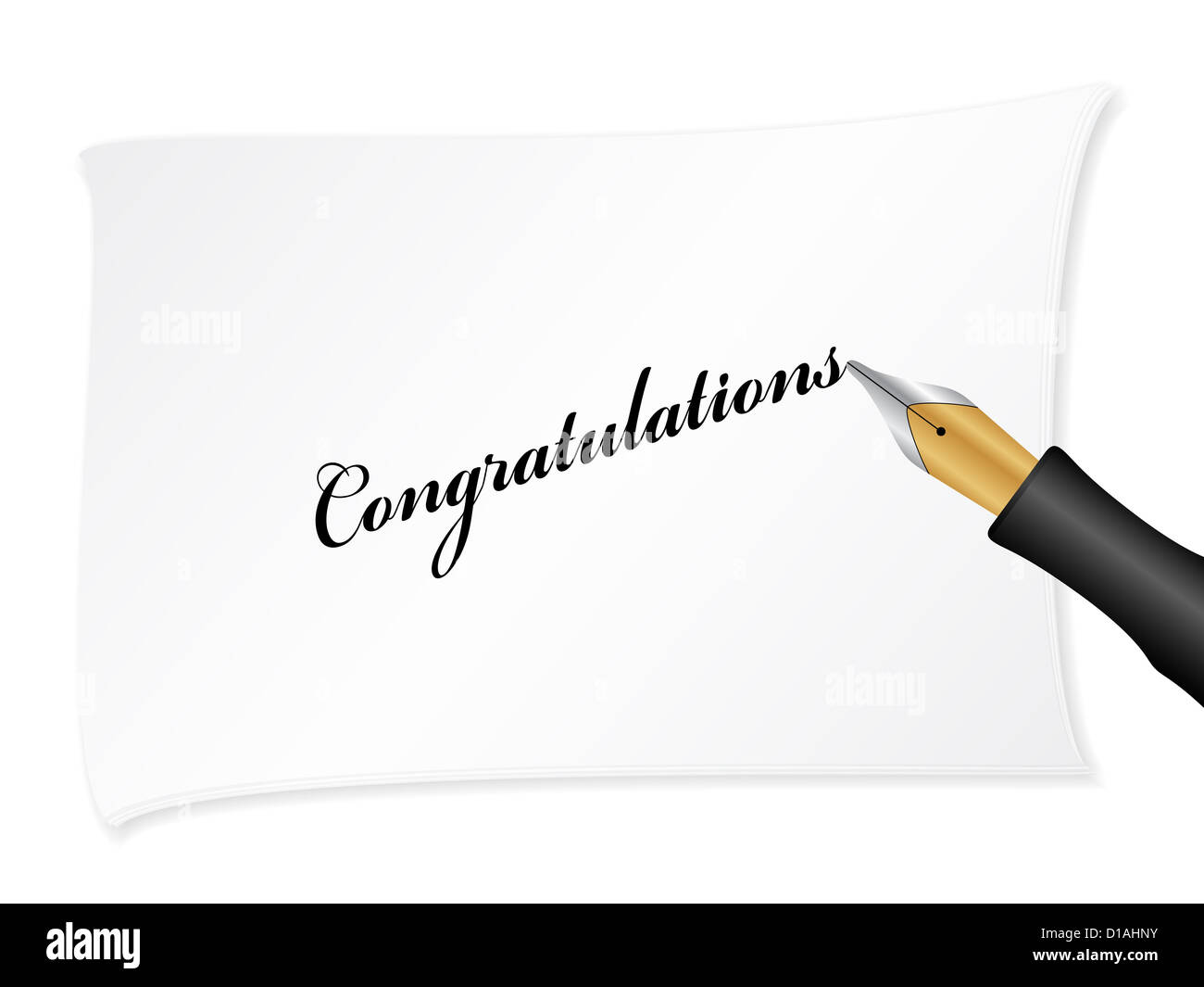 White note with text (). Vector illustration Stock Photo - Alamy