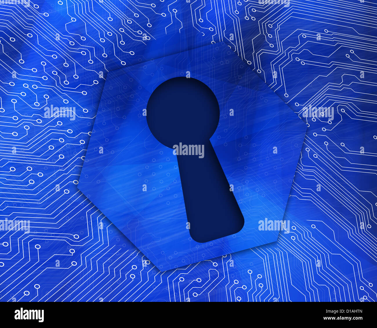 Blue lock keyhole on hi-res stock photography and images - Alamy