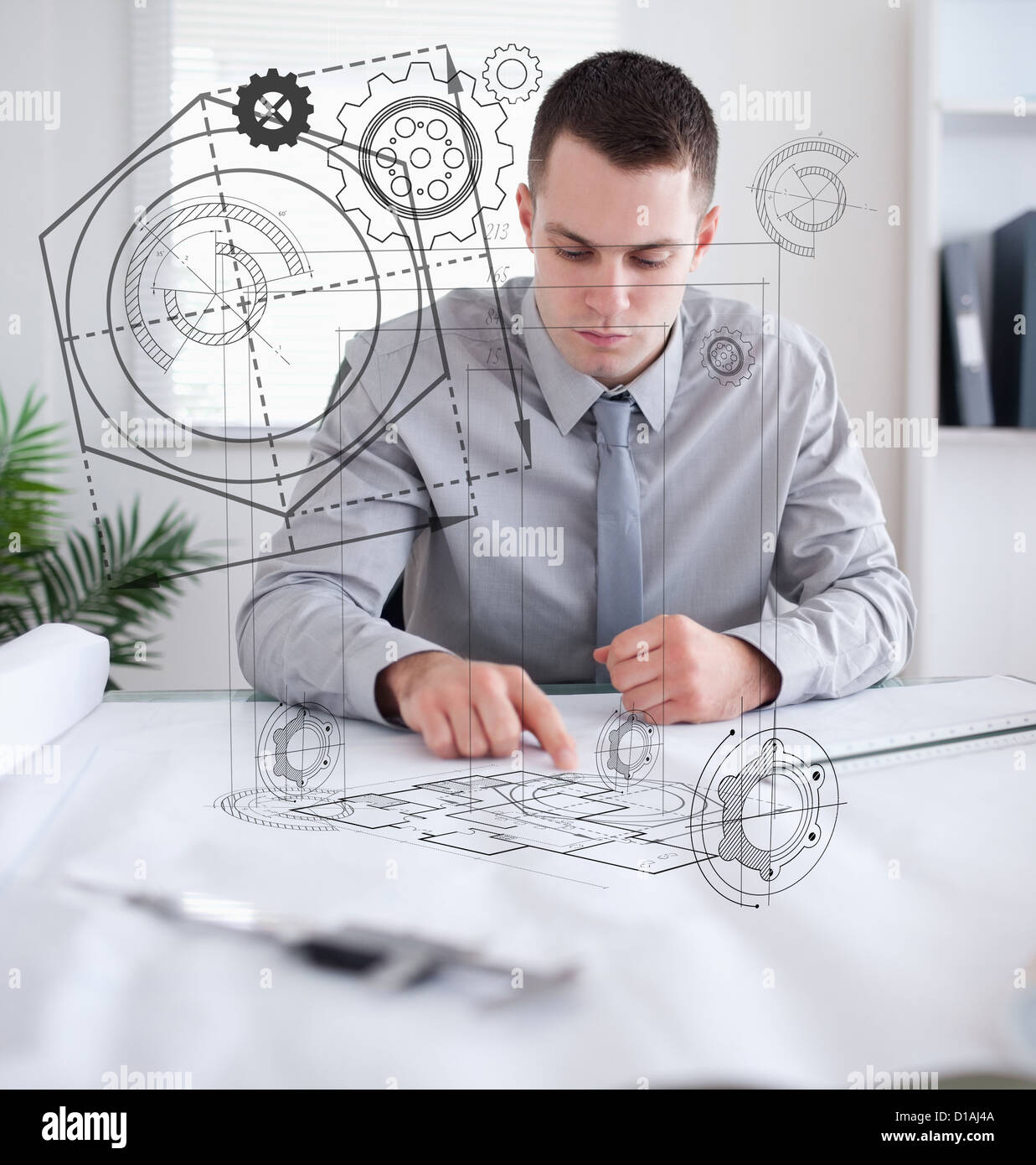 Architect at work Stock Photo - Alamy