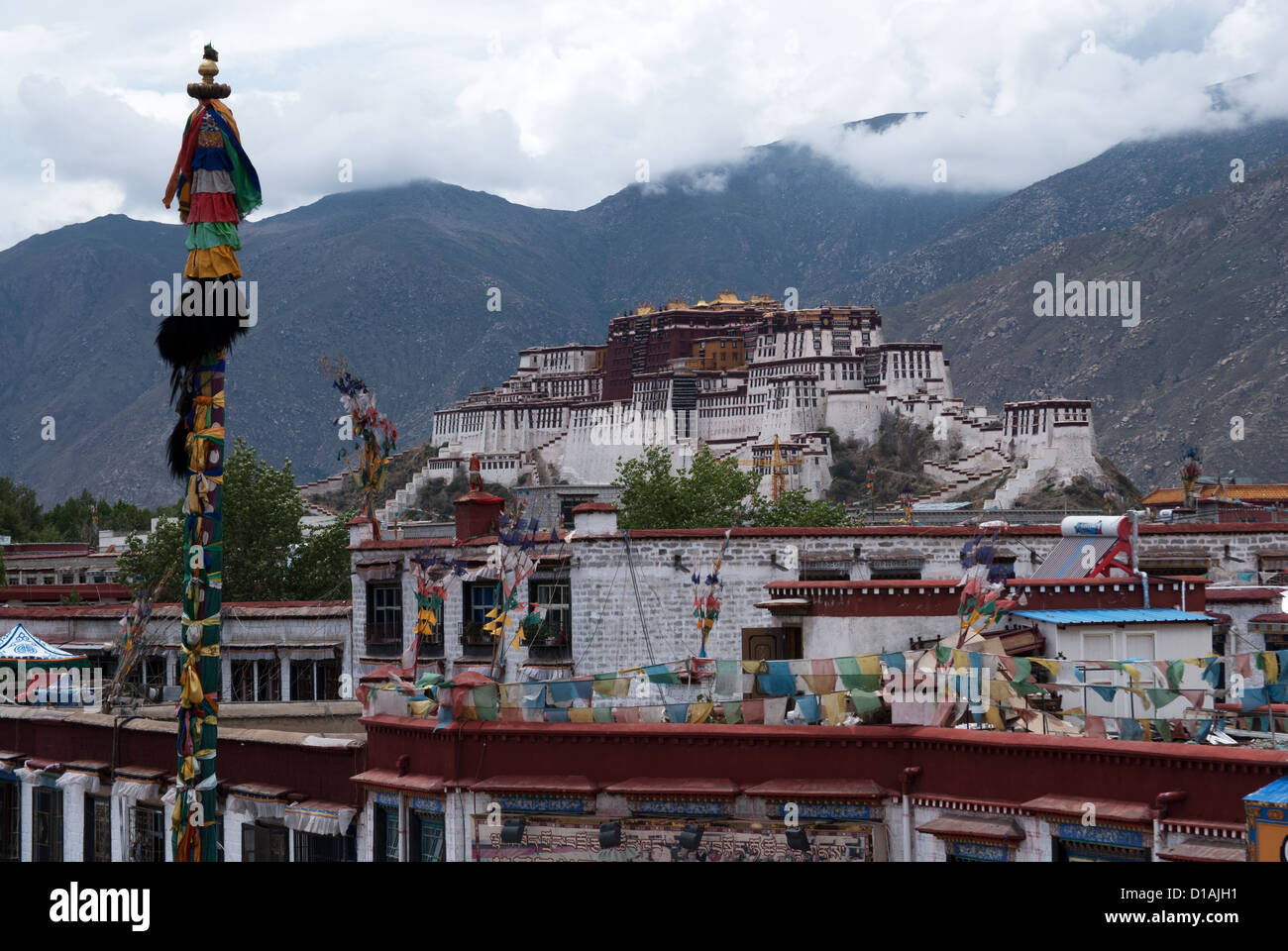 Lhasa, Tibet, Potala above the old town, China Stock Photo - Alamy