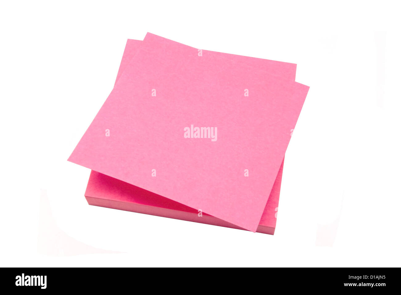 Red memo paper isolated on white background Stock Photo - Alamy