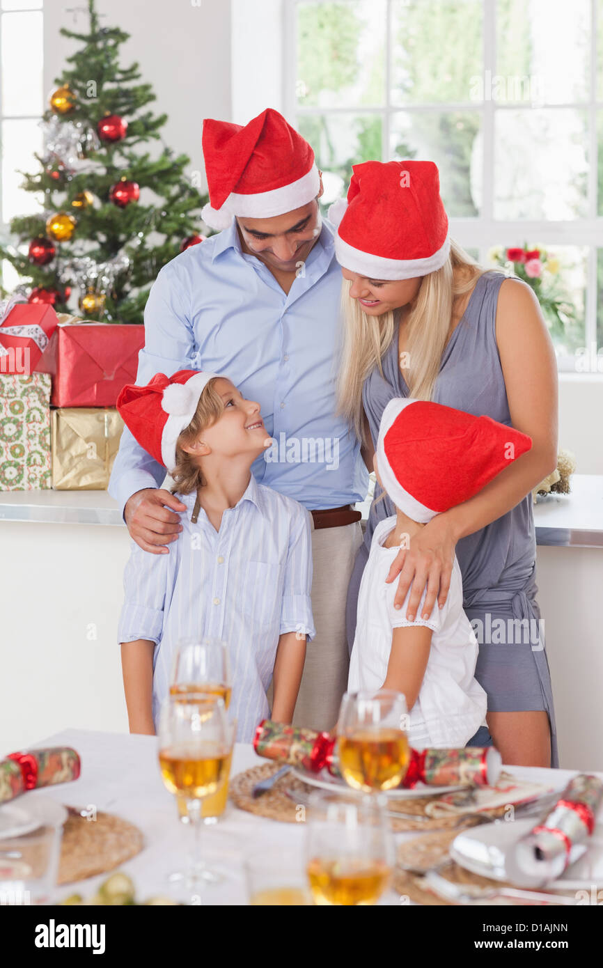 Happy family at christmas Stock Photo - Alamy