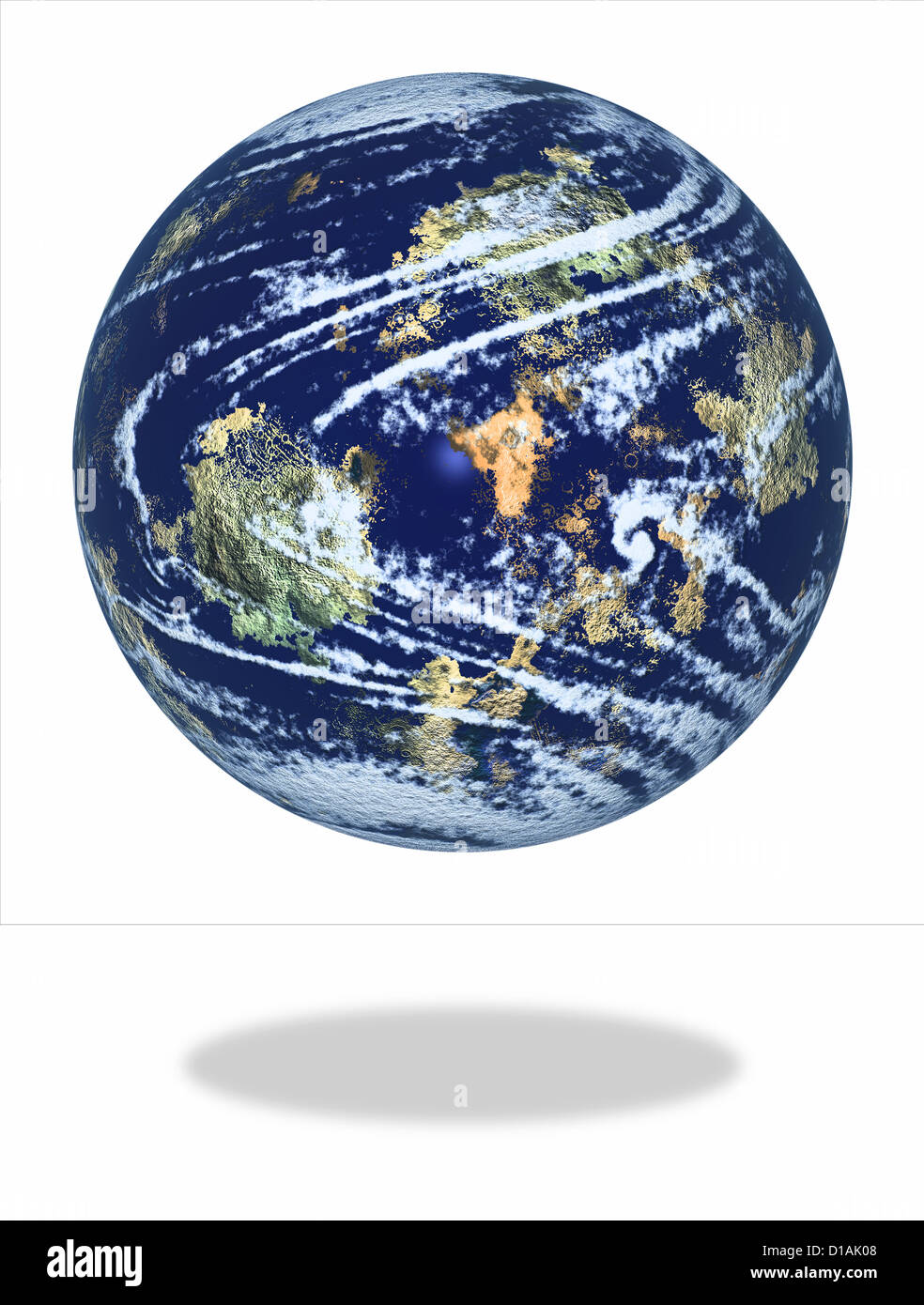 3d Render of earth world floating on white Stock Photo - Alamy