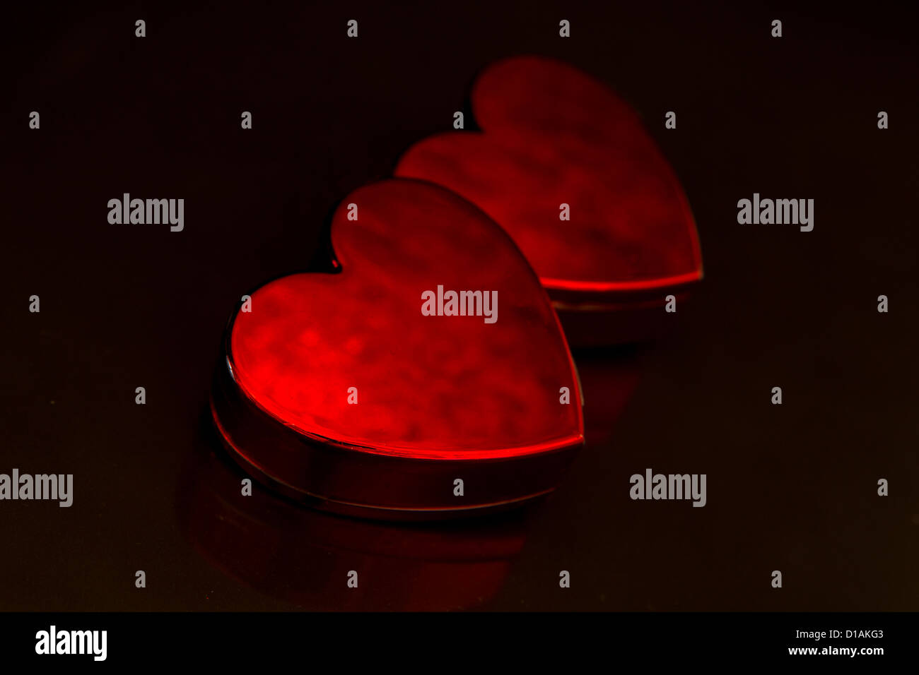 Red love hearts Stock Photo - Alamy