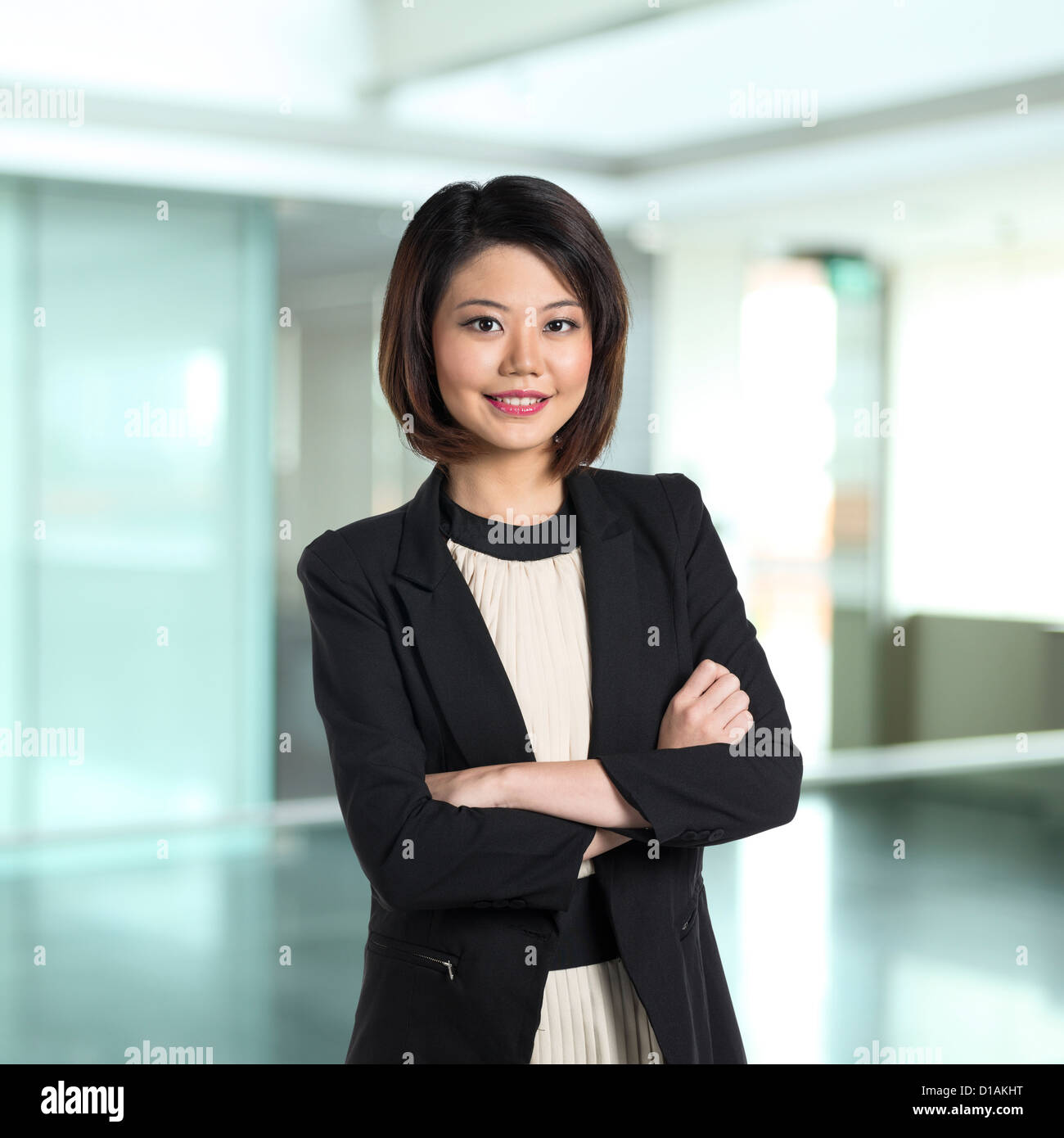 Close up of a Chinese business woman with friendly smile Stock Photo ...