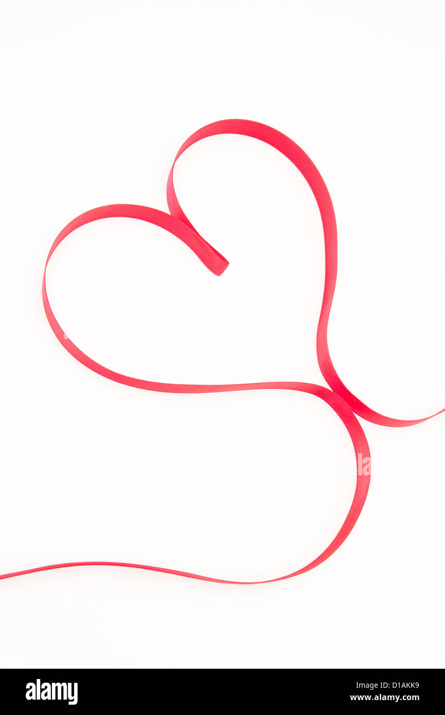 Ribbon shaped into heart Stock Photo - Alamy