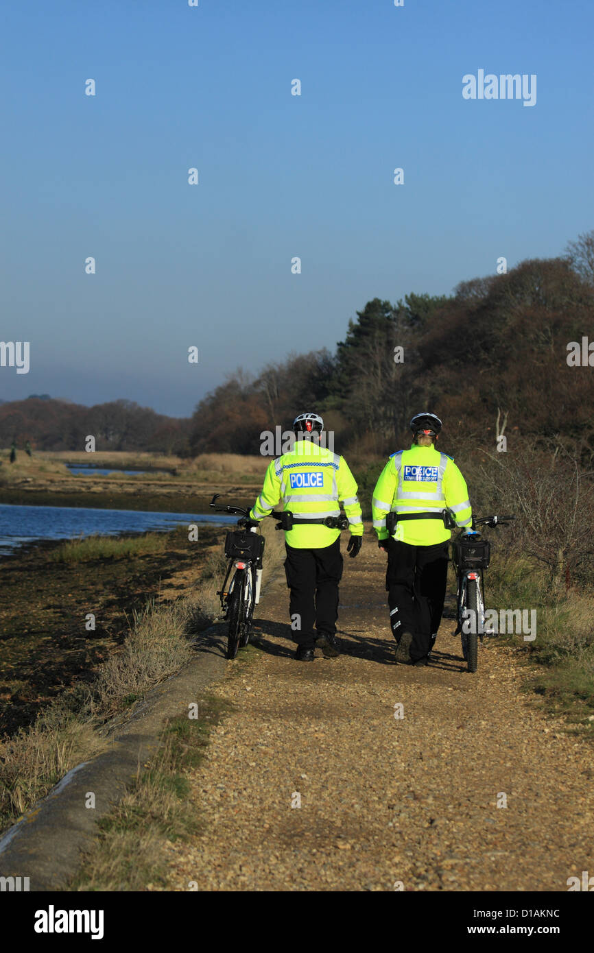 Police patrol on coastal path Stock Photo - Alamy