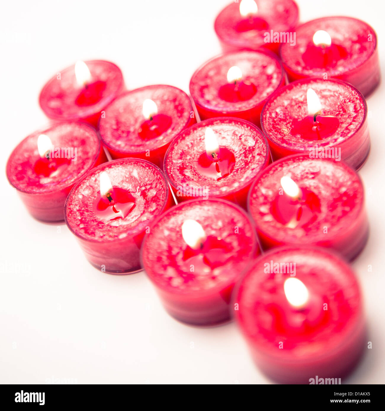 Pink tea light candles Stock Photo - Alamy