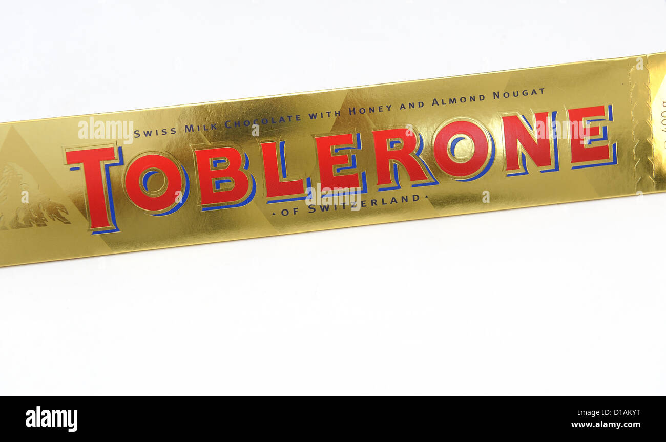 Toblerone milk chocolate triangular bar Stock Photo - Alamy
