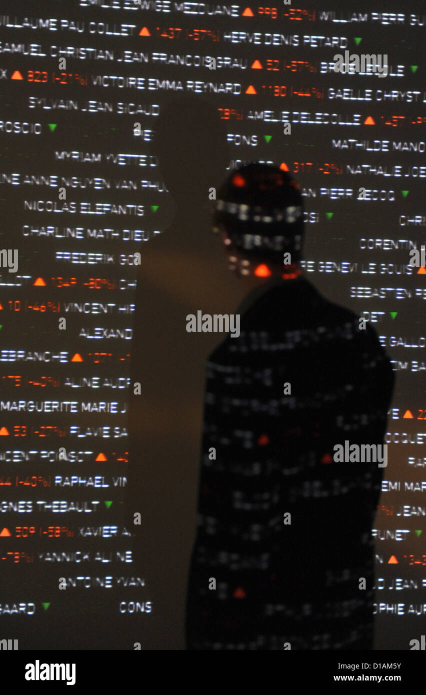 A man views an installation by Estonian media artist Timo Toots at the ...