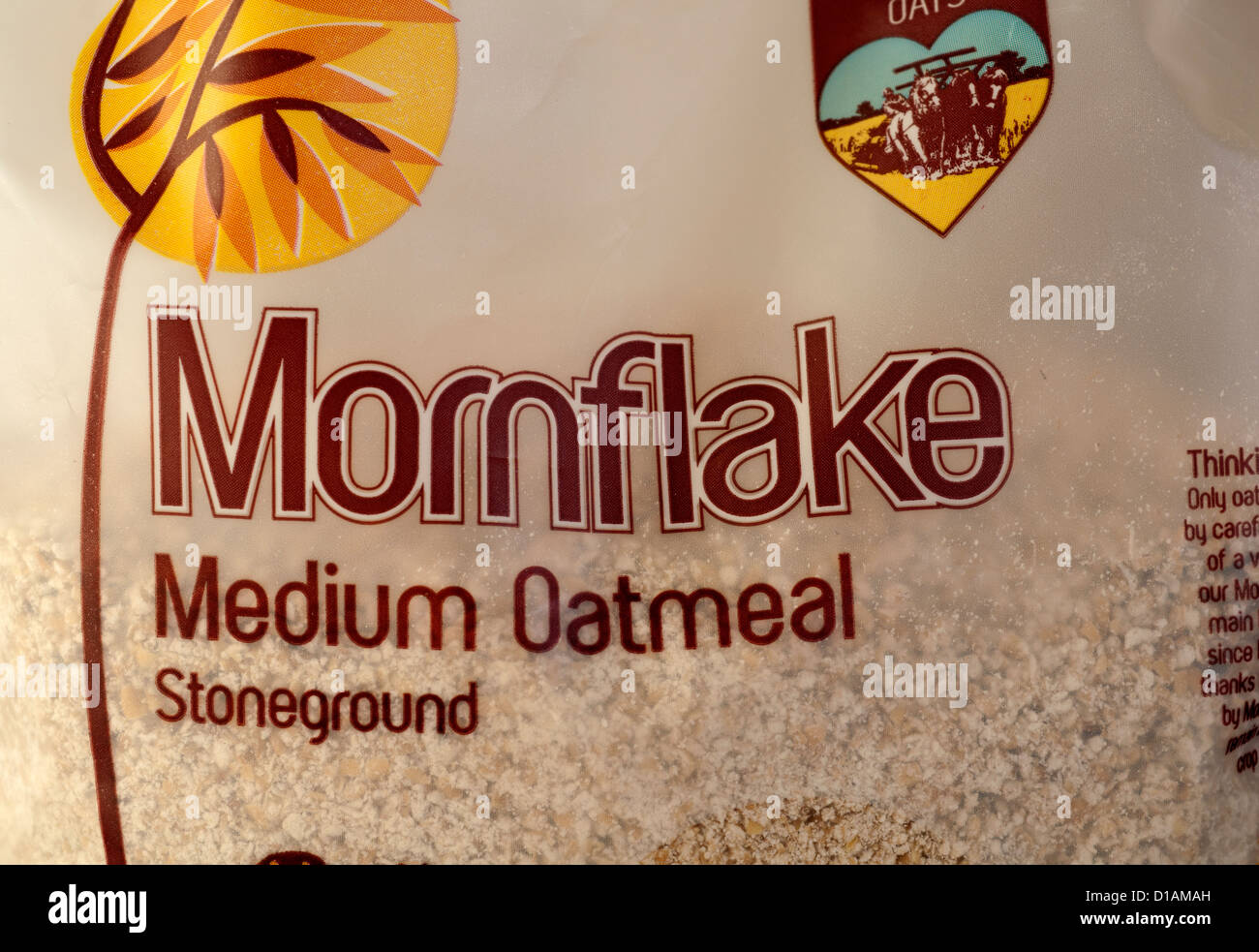 Packet of Mornflake oatmeal Stock Photo - Alamy
