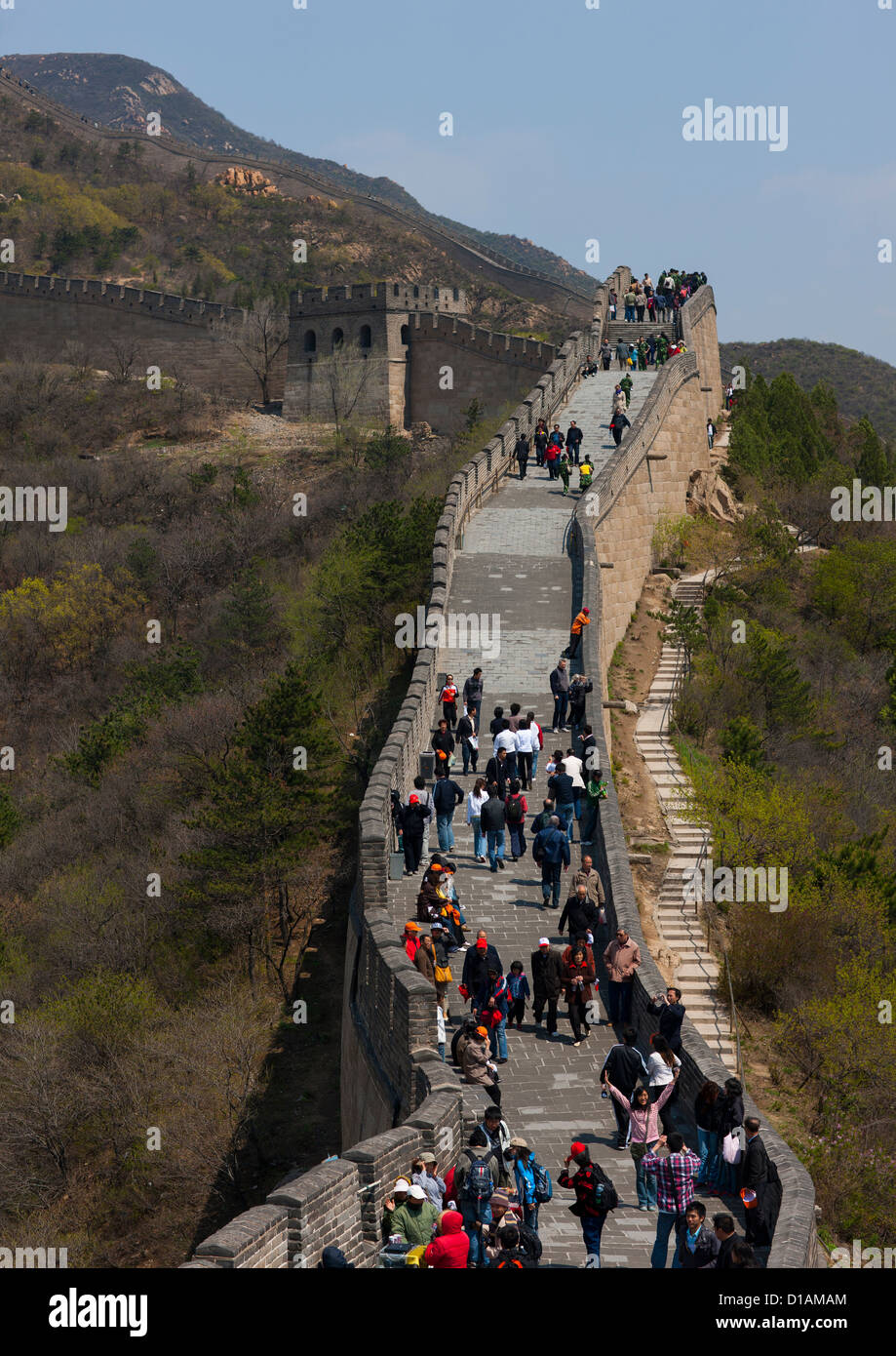 Crowd On The Great Wall, Beijing, China Stock Photo - Alamy