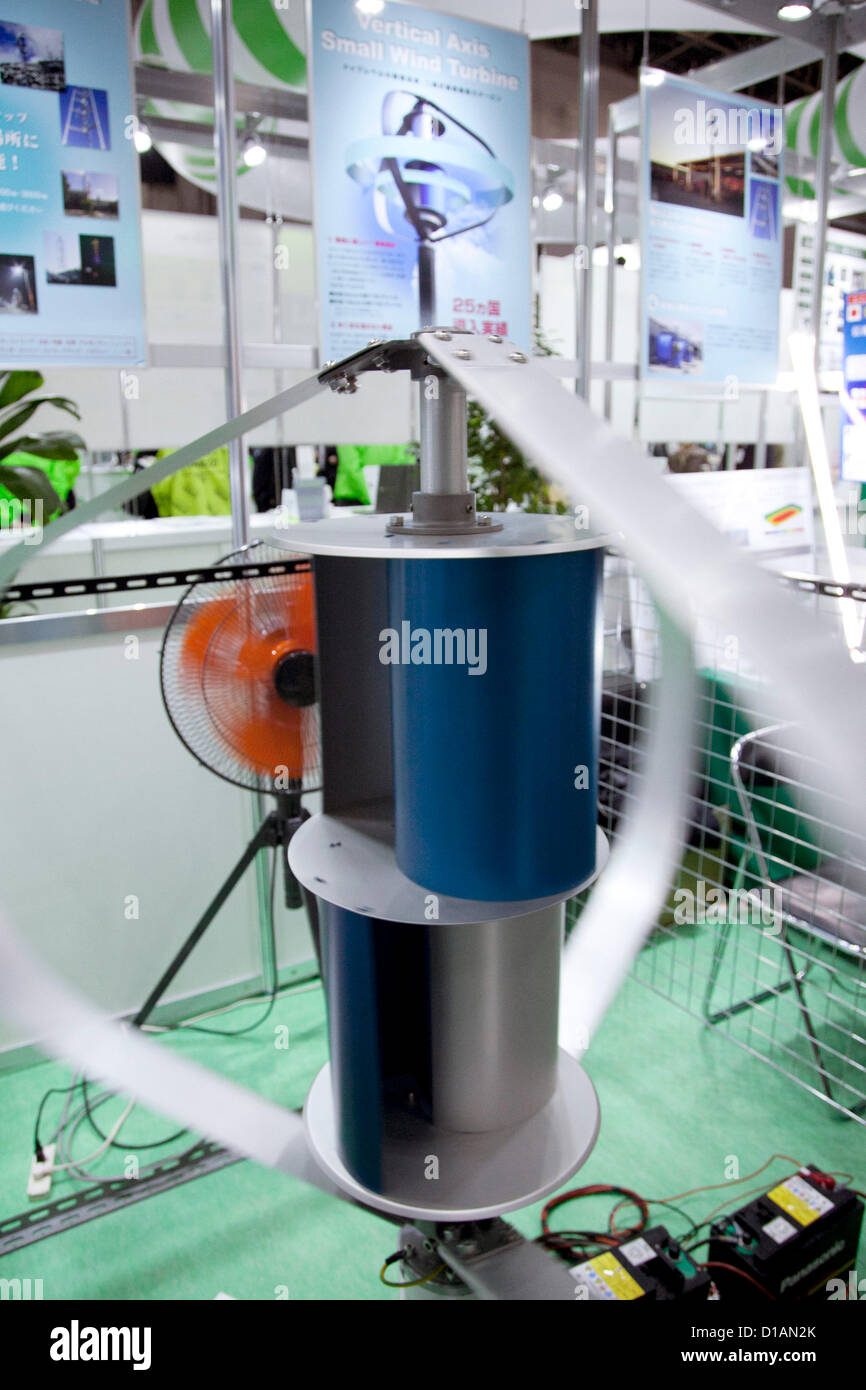 December 13, 2012, Tokyo, Japan - The Vertical Axis Small Wind Turbine ...