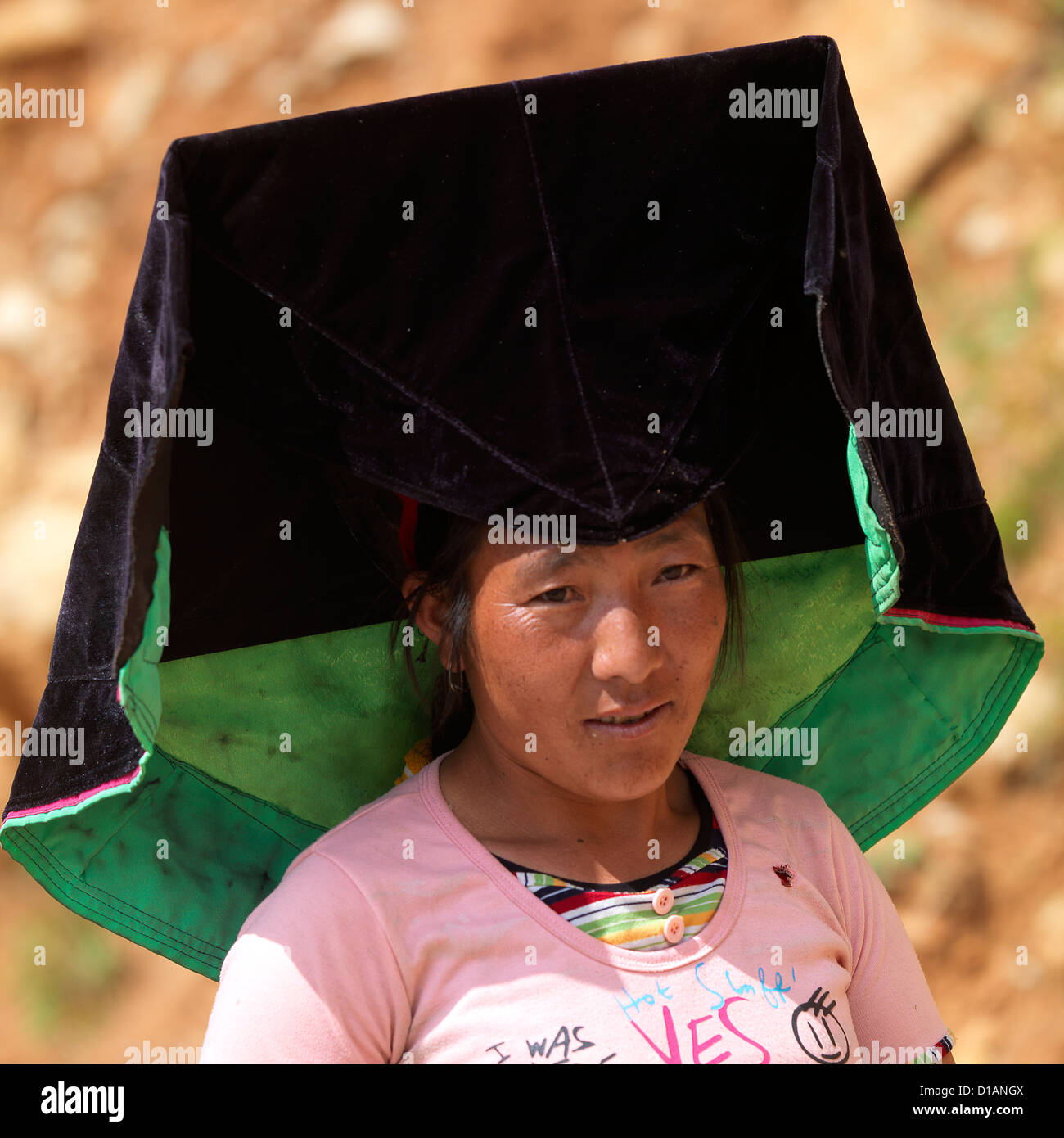 Yi Tribal Woman In Traditional Clothes, Yongning, Yunnan Province ...