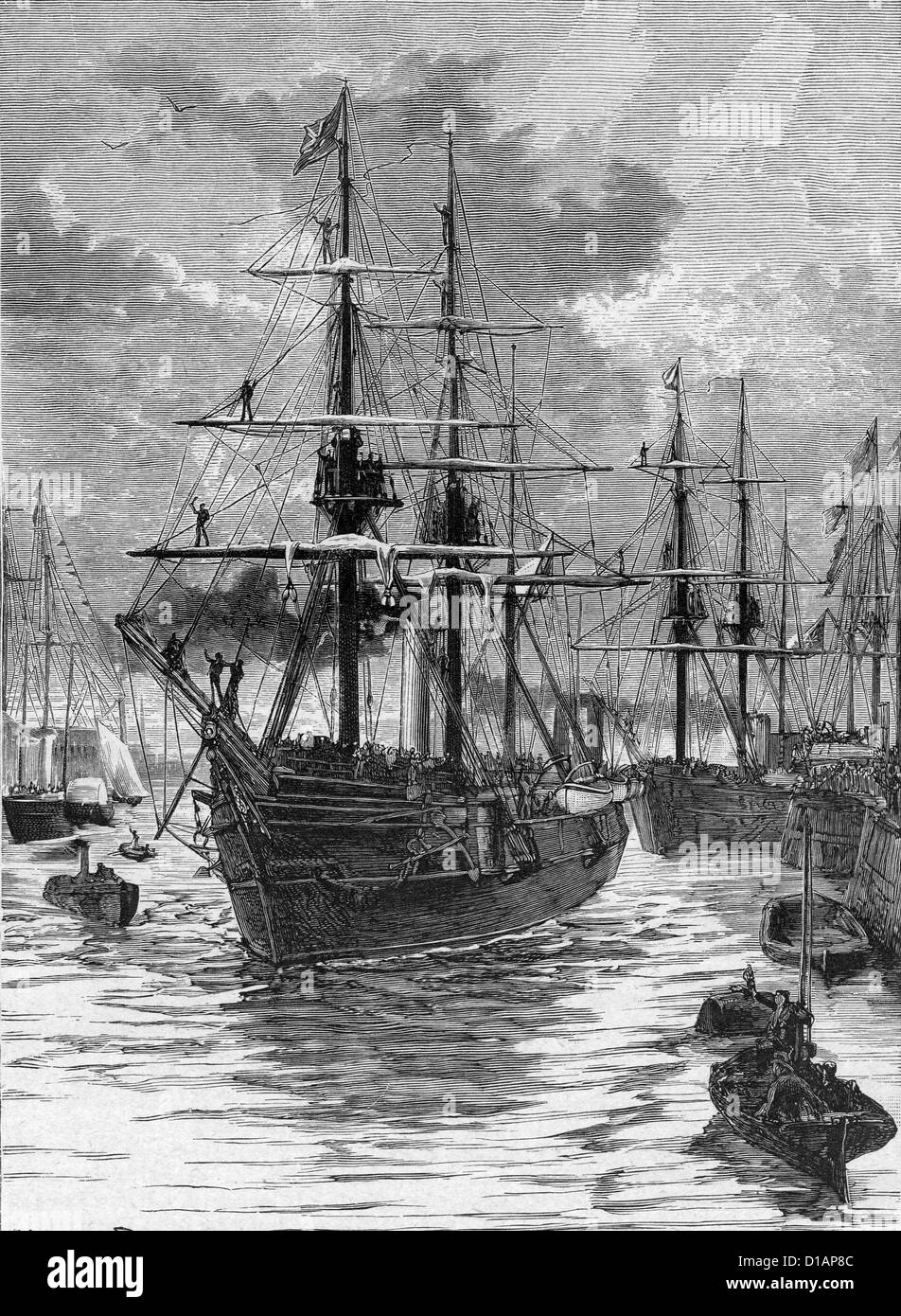 BRITISH ARCTIC EXPEDITION 1875-1876. Sir George Nares' ships the Albert ...