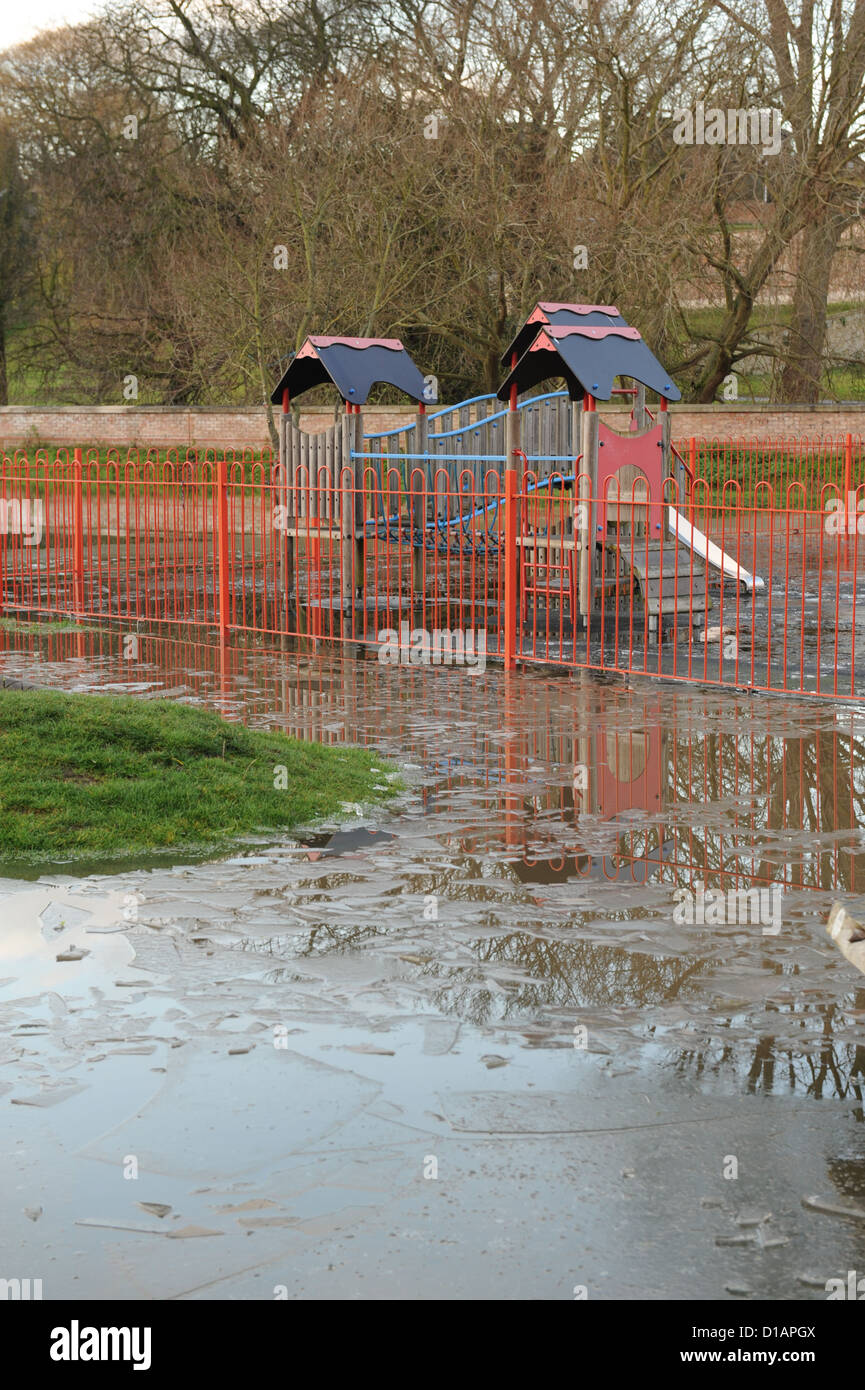 Floods in Norton on Derwent, North Yorkshire, December 2012 Stock Photo ...