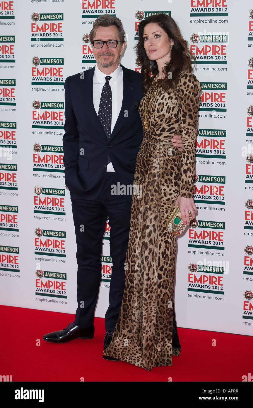 British actor, Gary Oldman and British singer Alex Edenborough, arrive ...