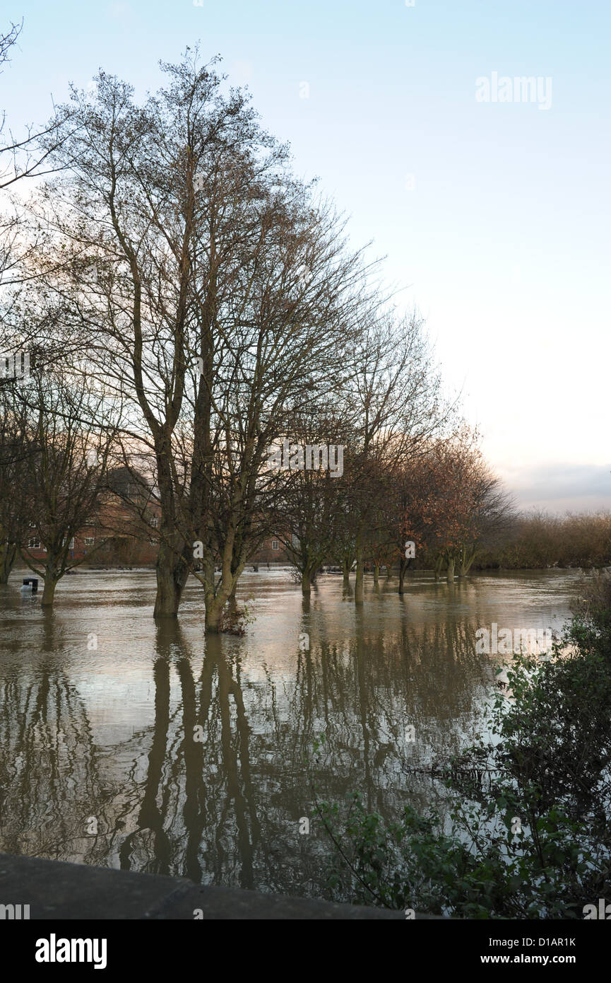Floods in Norton on Derwent, North Yorkshire, December 2012 Stock Photo ...