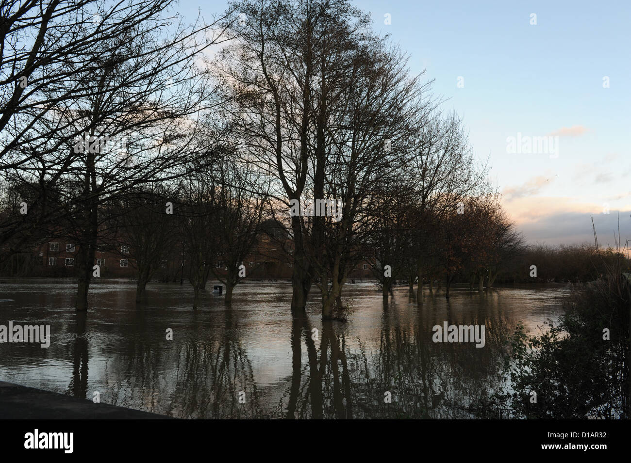 Floods in Norton on Derwent, North Yorkshire, December 2012 Stock Photo ...