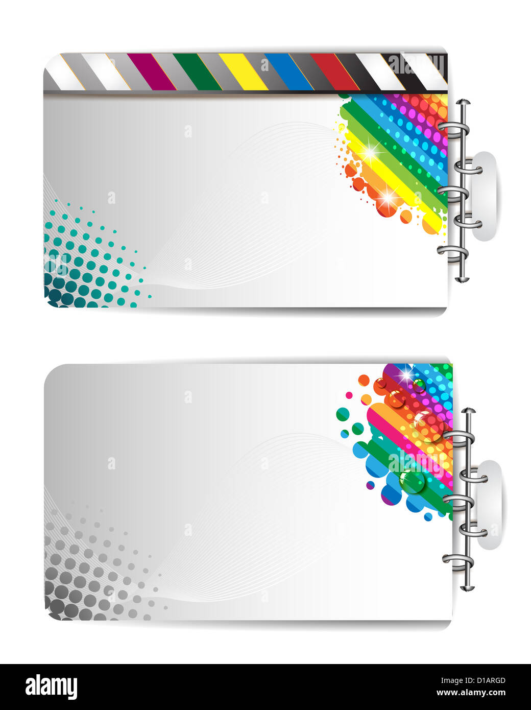 Banner with colored background Stock Photo - Alamy