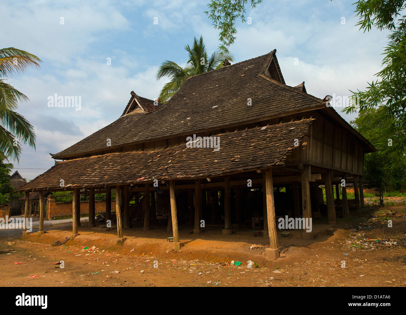 Dai Style Wood House, Menglun, Xishuangbanna Region, Yunnan Province ...
