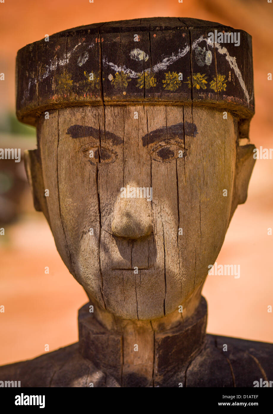 Wood Statue In Jinuo Minority, Yunnan Province, China Stock Photo - Alamy