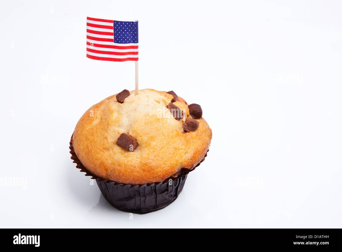 American flag in cupcake on Stock Photo - Alamy
